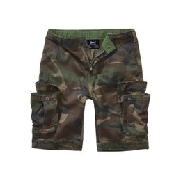 Stoffhose Brandit "Brandit Herren Kids Urban Legend Shorts", M&auml;dchen, Gr. 122/128, Normalgr&ouml;&szlig;en, woodland, 65% Polyester, 35% Baumwolle, normal, Hosen Stoffhose