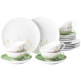 Geschirr-Set Seltmann Weiden "Teeservice Liberty Meadow Grasses 18er Set gr&uuml;n", gr&uuml;n, 18, Porzellan, Geschirr-Sets, Geschirr-Set, Sp&uuml;lmaschinenfest, Mikrowellensicher, Ofenfest