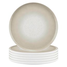 Speiseteller Seltmann Weiden "Speiseteller Sento Home &oslash; 27,6 cm 6er Set", beige (aura cream), L:27,6cm, Speiseteller, Speiseteller