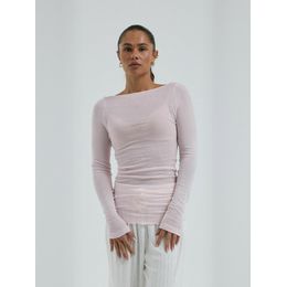 Kurzarmhemd SEAMLESS BASIC "Seamless Basic T-shirt Cotton", Damen, Gr. S/M, rosa (pale rose), Obermaterial: 100% Baumwolle, Hemden