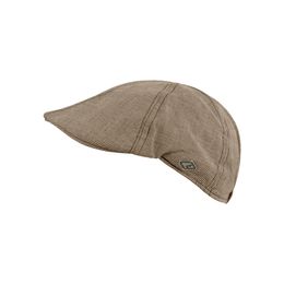 Schieberm&uuml;tze Chillouts "Kyoto Hat", Herren, beige, Materialmix, meliert, M&uuml;tzen, mit modernem Karomuster & Gummizug