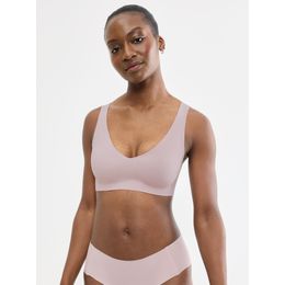 Bralette Sloggi "ZERO Feel 2.0", Damen, Gr. XS, N-Gr, rosa (perola), Single Jersey, Obermaterial: 76% Polyamid, 24% Elasthan, unifarben, BHs Bralette, mit herausnehmbaren Pads, mittlerer Halt, Mikrofaser