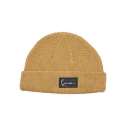 Beanie Karl Kani "Karl Kani Karl Kani Woven Signature Essential Fisherman Beanie", M&auml;dchen, Gr. onesize, sand, Kunstfaser, M&uuml;tzen Beanie