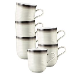 Becher Seltmann Weiden "Kaffeebecher Terra 400 ml 6er Set", bunt (corso), 6 tlg., Porzellan, Trinkgef&auml;&szlig;e, Becher