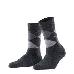 Socken Burlington "Whitby", Damen, Gr. 36-41, anthrazit mouline, Baumwollmischung, Argyle-Muster, Socken Socken, Einheitsgr&ouml;&szlig;e 36-41, Argyle-Muster, weiche Haptik