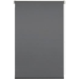 Seitenzugrollo Gardinia "Uni Klemmrollo", grau (anthrazit), B:90cm H:210cm, Polyester, Rollos, Seitenzugrollo, Schraubmontage m&ouml;glich