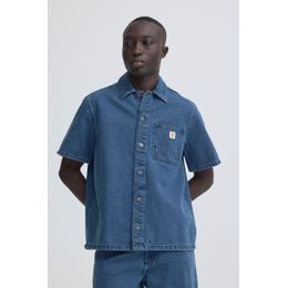 Jeanshemd Blend "BHIgs Overshirt Workwear", Herren, Gr. XXL, US-Gr&ouml;&szlig;en, denim middle blau, Denim/Jeans, 100% Baumwolle, unifarben, Basic, Basic normal, ohne Ausschnitt, gerader Abschluss, Hemden Jeanshemd, L&auml;ssiges Overshirt/Hemd mit Brusttasche