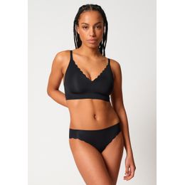 Bustier Skiny "Sensation", Damen, Gr. 38, N-Gr, schwarz, Microtouch, Obermaterial: 56% Polyamid, 44% Elasthan, unifarben, normal, BHs Bustier, doppellagig, mit herausnehmbaren Pads, V-Ausschnitt