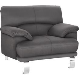 Sessel Trendmanufaktur "Cecilia II, Loungesessel in italienischem Design", grau (stone), B:112cm H:87cm T:89cm, Microfaser Vintage (100% Polyester);Struktur (100% Polyester);Struktur fein (100% Polyester), Sessel, Sessel, breite und bequeme Armlehnen