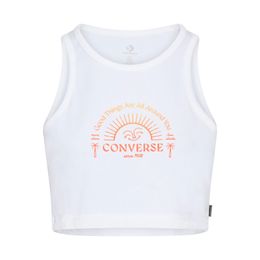 Tanktop Converse "GOOD VIBES TANK TOP", Damen, Gr. XS (34), wei&szlig;, Obermaterial: 100% Baumwolle, Tops Tanktop