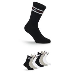 Socken Fila "UNISEX LIFESTYLE PLAIN SOCKS", Herren, Gr. 43-46, classic, Baumwollmischung, unifarben, normal, Socken Socken, mit eingestricktem Logo