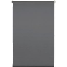 Seitenzugrollo Gardinia "Uni Klemmrollo", grau (anthrazit), B:90cm H:150cm, Polyester, Rollos, Seitenzugrollo, Schraubmontage m&ouml;glich