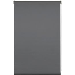 Seitenzugrollo Gardinia "Uni Klemmrollo", grau (anthrazit), B:75cm H:150cm, Polyester, Rollos, Seitenzugrollo, Schraubmontage m&ouml;glich