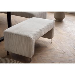 Polsterhocker exxpo - SOFA FASHION "Intenso, Hocker, modern", beige, B:100cm H:50cm T:53cm, NaturLeder;Strukturstoff (Zusammensetzung: Polyester 100%);Luxus-Microfaser (Zusammensetzung: Aufgeflockte 100% Polyester Schicht mit Pr&auml;gung);Cord (Zusammensetzung: Polyester 100%), Hocker, Polsterhocker, hohe Bodenfreiheit, frei im Raum stellbar, hoher Sitzkomfort