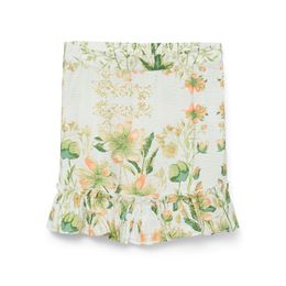V&eacute;ro Moda Minirock VERO MODA "VMJOSIE SHORT SKIRT WVN GA", Damen, Gr. L (40), cloud dancer aop:mea, Web, Obermaterial: 83% Viskose, 17% Nylon, bedruckt, regular fit knielang, R&ouml;cke Minirock