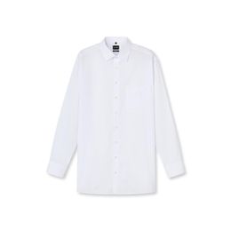 Businesshemd OLYMP "OLYMP Luxor, comfort fit - big, Kent", Herren, Gr. 49, Normaler Arm, wei&szlig;, 100% Baumwolle, Hemden