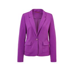 Jackenblazer GOLDNER "Kurzgr&ouml;&szlig;e Jersey-Blazer", Damen, Gr. 23, gr&uuml;n (aubergine), Obermaterial: 95% Polyester PES. 5% Elasthan EL., eng Sonstiges, Blazer, keine/nicht relevant
