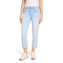 Slim-fit-Jeans Betty Barclay "Damen mit Waschung", Damen, Gr. 36, Normalgr&ouml;&szlig;en, blau (light blau denim), Obermaterial: 56% Baumwolle, 30% Viskose, 12% Polyester, 2% Elasthan, Basic, slim fit, Jeans Slim-fit-Jeans