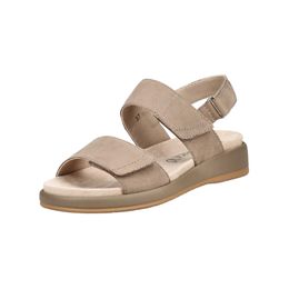 Riemchensandale Caprice "Caprice Sandalen Nubukleder", Damen, Gr. 36, grau (taupe), Nubukleder, Schuhe Riemchensandale