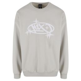Rundhalspullover K1x "K1x K1x Stars Logo Crewneck", Herren, Gr. S, grau, 65% Baumwolle, 35% Polyester, mehrfarbig, normal, Rundhals, Pullover Rundhalspullover