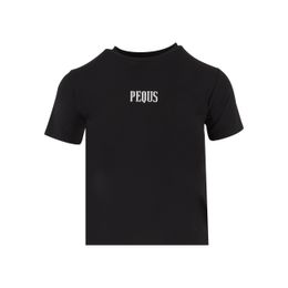 T-Shirt PEQUS "PEQUS PEQUS A Paradise Beach Club Graphic Top", Damen, Gr. M, schwarz, 100% Baumwolle, bedruckt, normal, Rundhals, Shirts T-Shirt