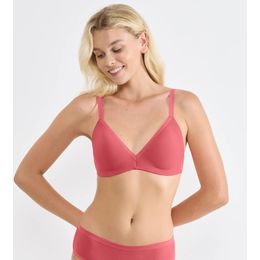 Push-up-BH Sloggi "ZERO Feel Air THE UP", Damen, Gr. L, N-Gr, rosa (flamingo), Single Jersey, Obermaterial: 46% Polyamid, 46% Polyester, 8% Elasthan, BHs Push-up-BH, atmungskativ, semi-transparenter Look, fest integrierte Pads