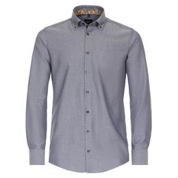 Businesshemd Venti "Venti Businesshemd uni", Herren, Gr. 38, Normalgr&ouml;&szlig;en, blau (graues mittelblau), 100% Baumwolle, unifarben, schmal, Hemden