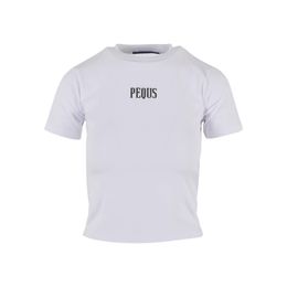 T-Shirt PEQUS "PEQUS PEQUS A Paradise Beach Club Graphic Top", Damen, Gr. S, wei&szlig;, 100% Baumwolle, bedruckt, normal, Rundhals, Shirts T-Shirt