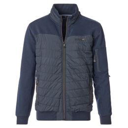 Sweatjacke Casamoda "Casamoda Sweatjacke uni", Herren, Gr. L, blau, 53% Baumwolle, 47% Polyester, Sweatjacken Sweatjacke