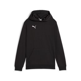 Kapuzensweatshirt Puma "TEAMGOAL CASUALS HOODY JR", Kinder, Gr. 128, Puma schwarz, Puma wei&szlig;, Sweatware, Obermaterial: 100% Baumwolle, unifarben, regular fit normal, angesetztes B&uuml;ndchen, Sweatshirts, mit Kapuze, normale Kragenform, regul&auml;re Passform, f&uuml;r Jugendliche