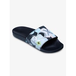 Badesandale Roxy "SLIPPY II PRINTED", Damen, Gr. 36, schwarz multi 1, Synthetik, Schuhe, Badelatschen, Schlappen
