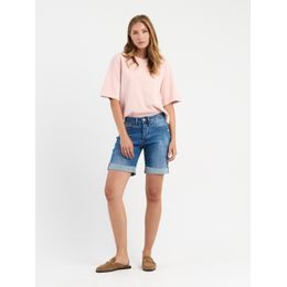 Boyfriend-Jeans Gang "Gang Jeans Short 94NICA SHORTS", Damen, Gr. 24, denim blau, Denim/Jeans, 90% Baumwolle, 2% Elasthan, 8% Polyester, Jeans