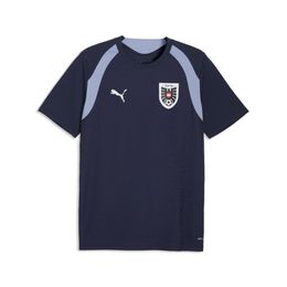 Trainingsshirt Puma "&Ouml;sterreich Trainingstrikot Herren", Herren, Gr. L, navy filterot ash blau gray, Obermaterial: 100% Polyester. Einsatz: 100% Polyester, slim fit, Rundhals, Shirts