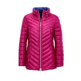 Steppjacke GOLDNER "Kurzgr&ouml;&szlig;e Leichte Steppjacke in knitterarmer Ware", Damen, Gr. 19, pink (sangria), Obermaterial: 100% Polyamid PA., normal, Sonstiges, Jacken Steppjacke, Leichte Wattierung mit Diagonalstepp