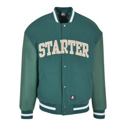 Allwetterjacke STARTER Black Label "Starter Black Label Herren Starter Team Jacket", Herren, Gr. XL, schwarzfreshgr&uuml;n, 50% Wolle, 50% Viskose, mehrfarbig, loose fit, V-Ausschnitt, Jacken