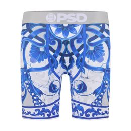 Boxershorts PSD "PSD BLUE GRANITE MM", Herren, Gr. XL, 1 Stk., blau (multi color), 88% Polyester, 12% Elasthan, Unterhosen