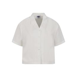 Langarmhemd Urban Classics "Urban Classics Damen Ladies Seersucker Shirt", Damen, Gr. L, US-Gr&ouml;&szlig;en, wei&szlig;, 100% Baumwolle, unifarben, normal, Hemden