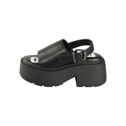 Sandale Buffalo "Buffalo VICIOUS MULE SANDAL", Damen, Gr. 38, schwarz, Polyurethan, Schuhe Sandale