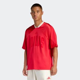 T-Shirt adidas Sportswear "M STA SEAS TEE", Herren, Gr. M, pure ruby, sanftes wei&szlig;, crystal linen, Obermaterial: 100% Polyester, V-Ausschnitt, Shirts T-Shirt, lockerer Schnitt, mit V-Ausschnitt, mit auff&auml;lliger Grafik