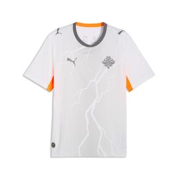 Trainingsshirt Puma "Island 2026 Ausw&auml;rtstrikot Herren", Herren, Gr. L, wei&szlig; cool schwarz gray, Obermaterial: 100% Polyester. Kragen: 100% Polyester. Einsatz: 100% Polyester, regular fit, Rundhals, Shirts