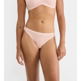 String Sloggi "ZERO Feel Air", Damen, Gr. XL, cherry pink, Single Jersey, Obermaterial: 89% Polyamid, 11% Elasthan, k&ouml;rpernah, Unterhosen String, atmungskativ, semi-transparenter Look, feine Streifen