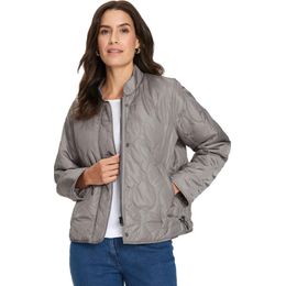 CR&Eacute;ATION L Damen Steppjacke mit Ziern&auml;hten taupe Gr&ouml;&szlig;e 38