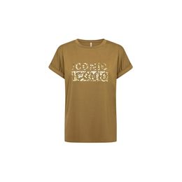 Kurzarmhemd soyaconcept "Soya Concept T-shirt SC-MARICA", Damen, Gr. M, Normalgr&ouml;&szlig;en, 7120 butternut, Obermaterial: 93% Lyocell, 7% Elasthan, Hemden