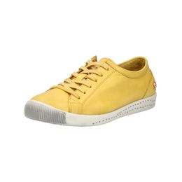 Sneaker Softinos "Softinos Sneaker Leder", Damen, Gr. 37, gelb, Leder, Schuhe Sneaker