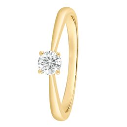 Diamantring ONE ELEMENT "Ring aus 585 Gold" Gr. 52, gold, Fingerringe, Damen, 52, 0,25, Diamantring, mit 1 Lab Grown Diamant / Labordiamant 0,25 ct