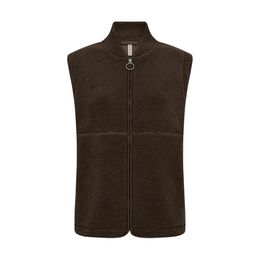 Blusentop soyaconcept "Soya Concept Vest SC-ONYX", Damen, Gr. L, 8694 hot fudge, Obermaterial: 100% Polyester, Blusen Blusentop