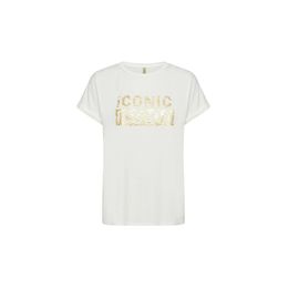 Kurzarmhemd soyaconcept "Soya Concept T-shirt SC-MARICA", Damen, Gr. L, Normalgr&ouml;&szlig;en, 1100 sanftes wei&szlig;, Obermaterial: 93% Lyocell, 7% Elasthan, Hemden