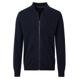 Strickjacke Casamoda "Casamoda Strickjacke uni", Herren, Gr. L, dunkelblau, 80% Wolle, 20% Nylon, Strickjacken Strickjacke