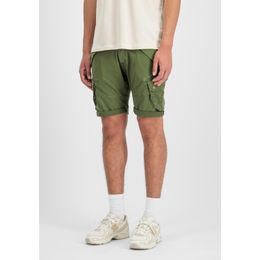 Shorts Alpha Industries "Combat Short", Herren, Gr. 29, Normalgr&ouml;&szlig;en, gr&uuml;n (schwarz olive), Obermaterial: 98% Baumwolle, 2% Elastan. Futter: 100% Baumwolle, Hosen Shorts
