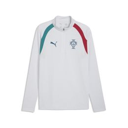 T-Shirt Puma "Portugal Trainingstop Herren", Herren, Gr. L, silber mist ocean tropic gray blau, Obermaterial: 100% Polyester. Einsatz: 100% Polyester, clean, slim fit, Rundhals, Shirts T-Shirt